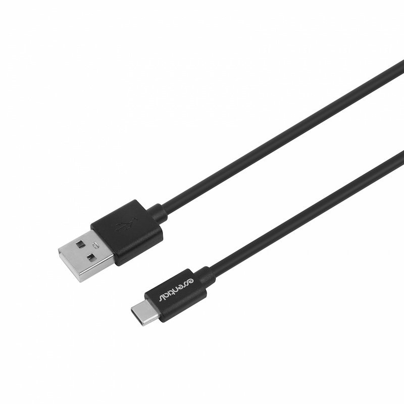 USB-C til USB-A kabel, 1m, 60W, 3A, Sort - Usb-C kabler - Bramming ...